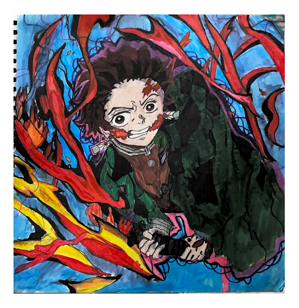 Tanjiro from demon slayer – Young Canvas